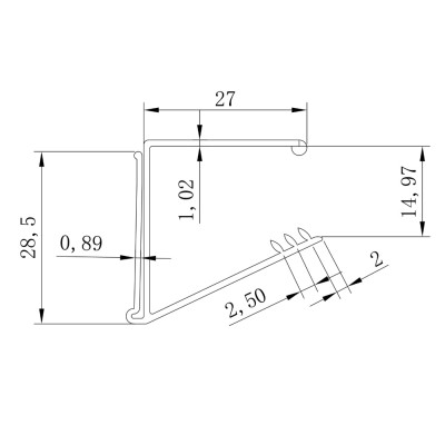 Data Strip for Timber Shelf Clear