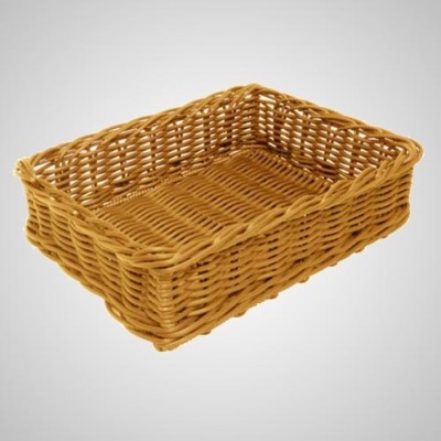 Grocery Display Rectangular Wicker Basket Square